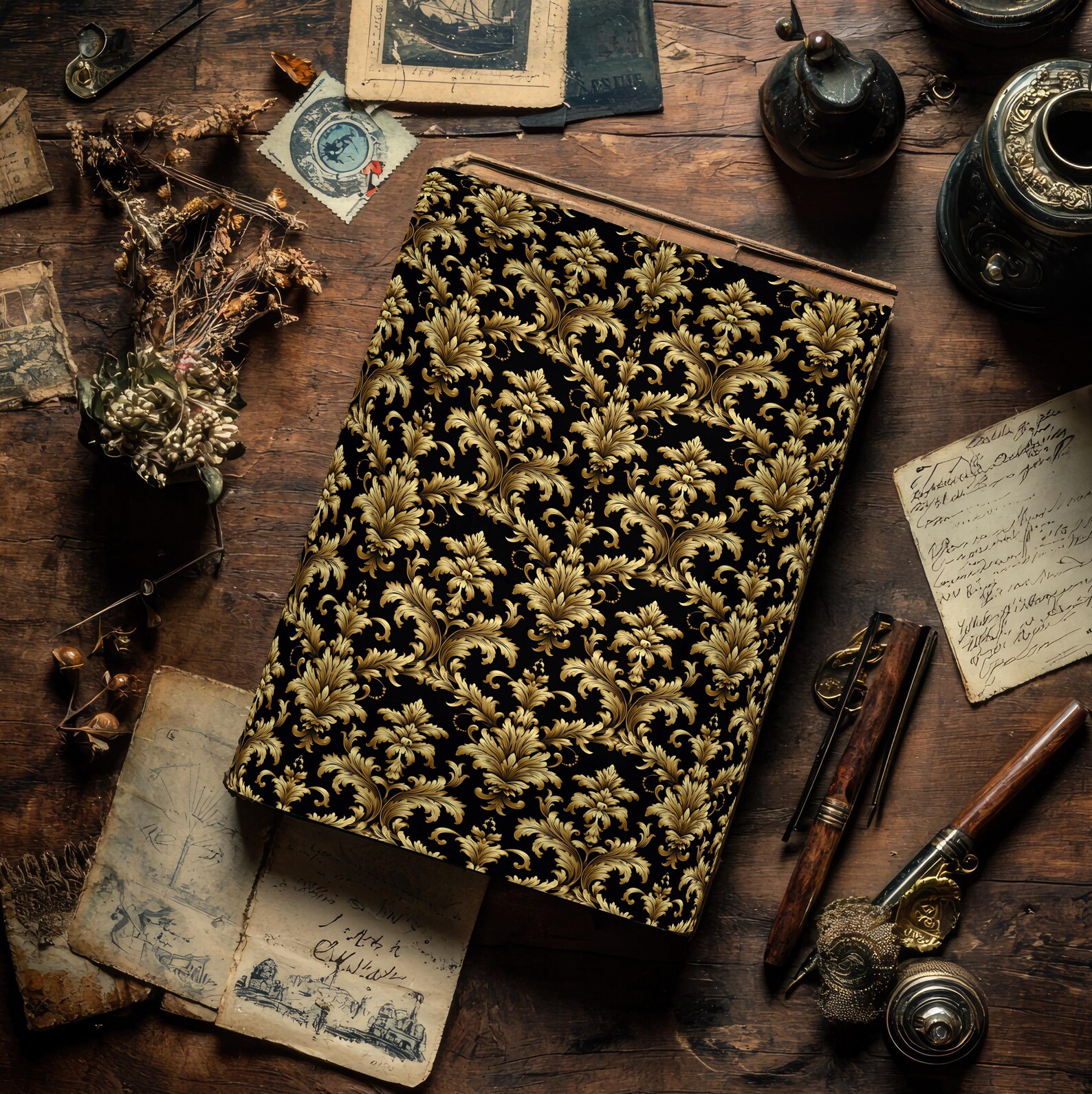 Seamless Printable Baroque Papers | Seamless Pattern | Gold Baroque ...