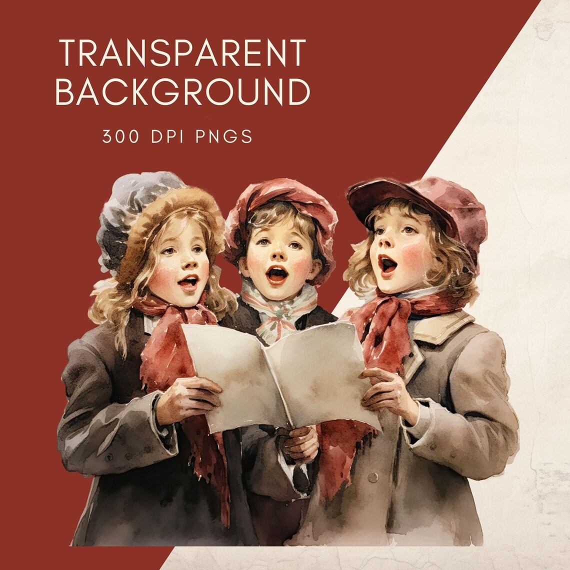 Victorian Christmas Carolers Clip Art | Vintage Christmas Ephemera ...