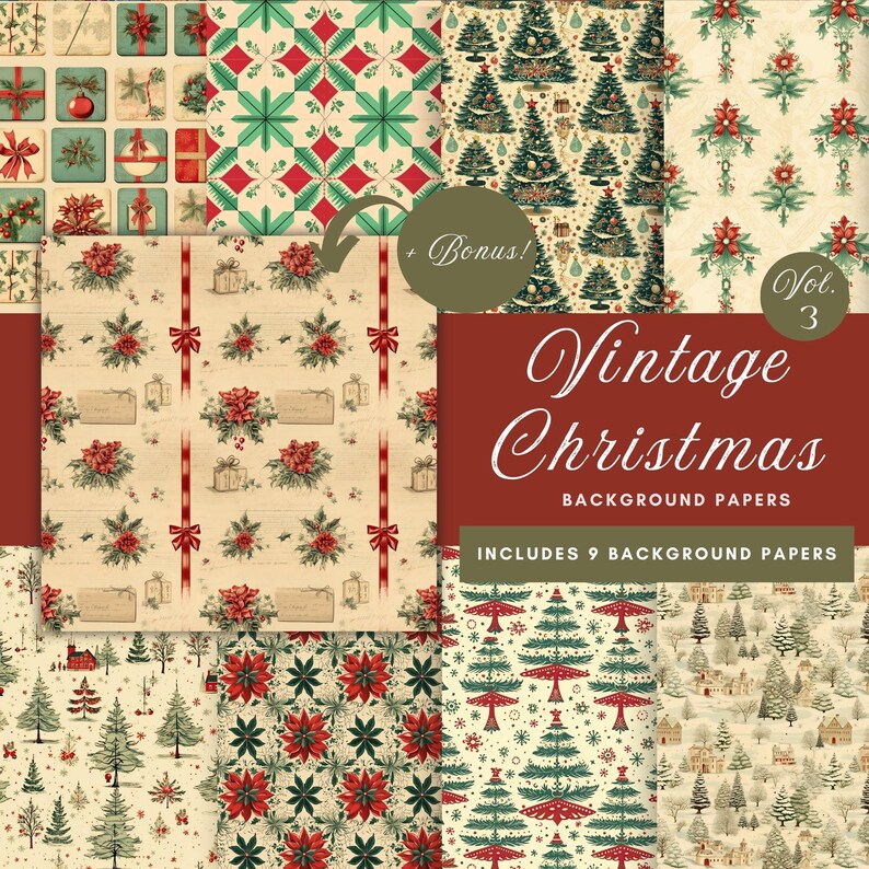 Vintage Christmas Junk Journal | Printable Wrapping Paper | Old ...