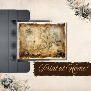 Old Map Junk Journal Pages | Digital Scrapbook Background | Treasure ...