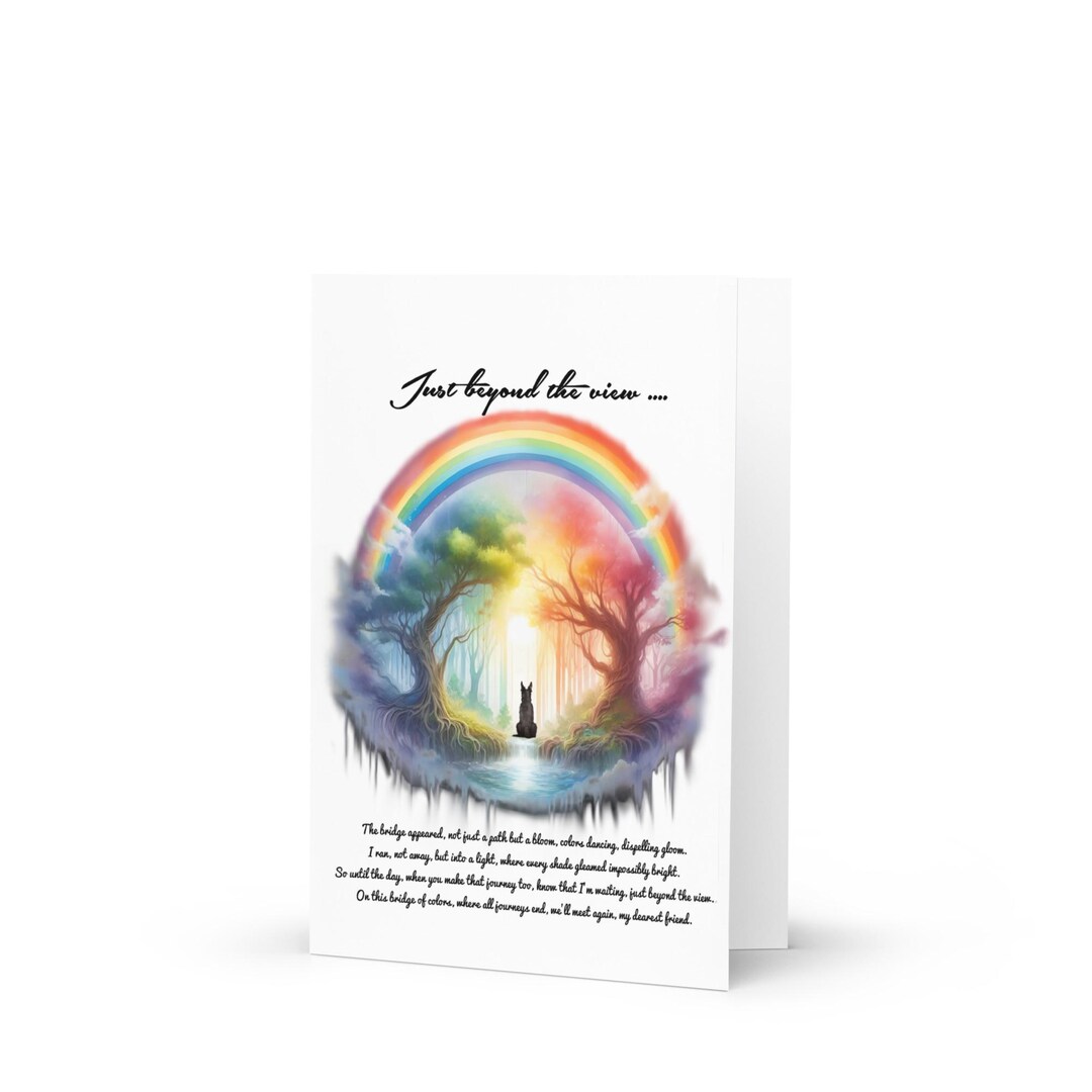Rainbow Bridge, Pet Loss, Sympathy Card, Beloved Fur Baby, Sympathise ...