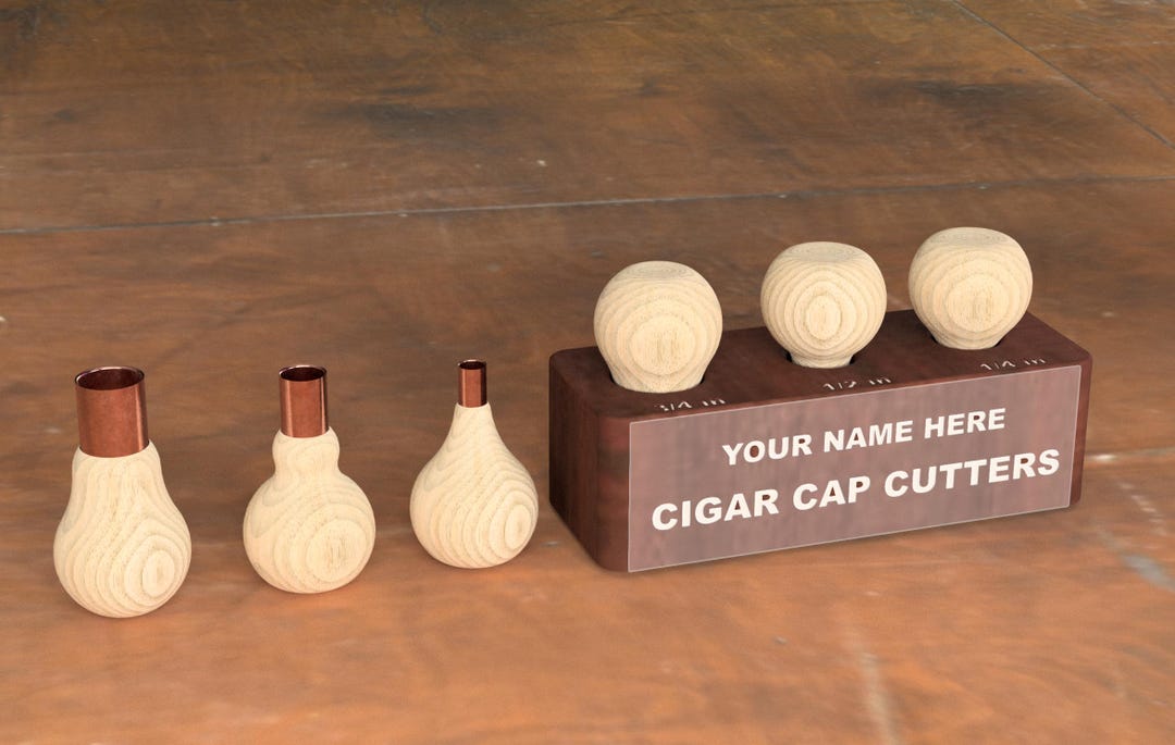 Cigar Cap Cutters With Stand Custom With Your Name White Text on Black ...