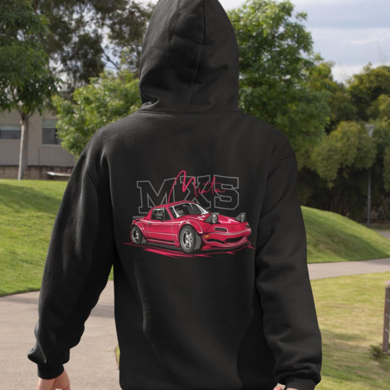 Miata MX-5 Hoodie, Mazda Hoodie, Red Miata MX-5, Car Enthusiast, Racing ...