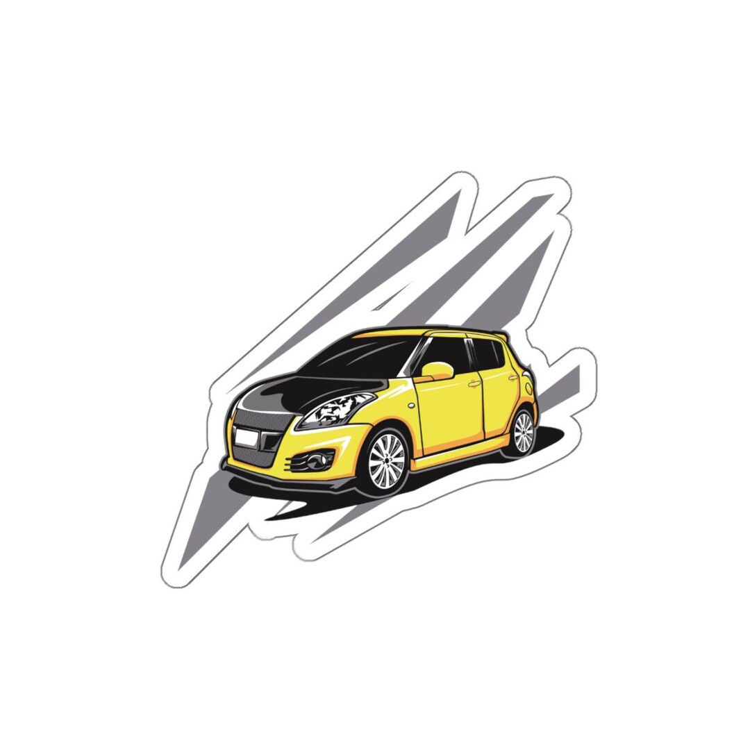 Yellow Car Sticker, Custom Decal, Window Decal, Durable Vinyl, Car ...