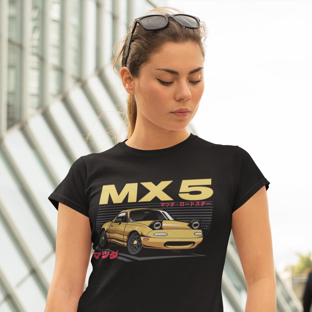 JDM Miata T-shirt, Miata MX-5 T-shirt, Yellow Miata, Mazda Miata, Cute ...