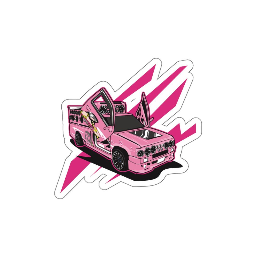 Pink Car Sticker, Custom Decal, Window Decal, Durable Vinyl, Car Decal ...