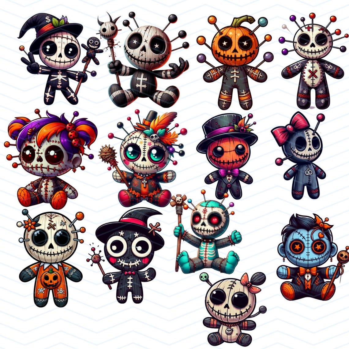 Cute Voodoo Dolls Halloween Life Svg, Svg Files, Svg Files for Cricut ...