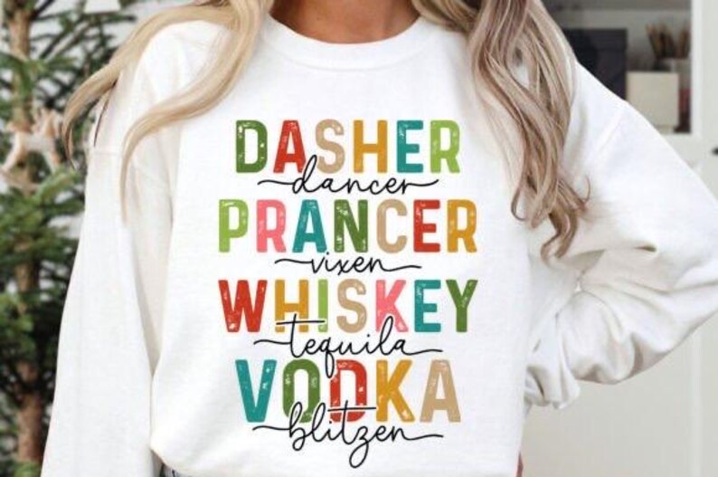 Digital Funny Christmas Svg, Reindeer Svg, Holiday Svg Vodka Svg ...