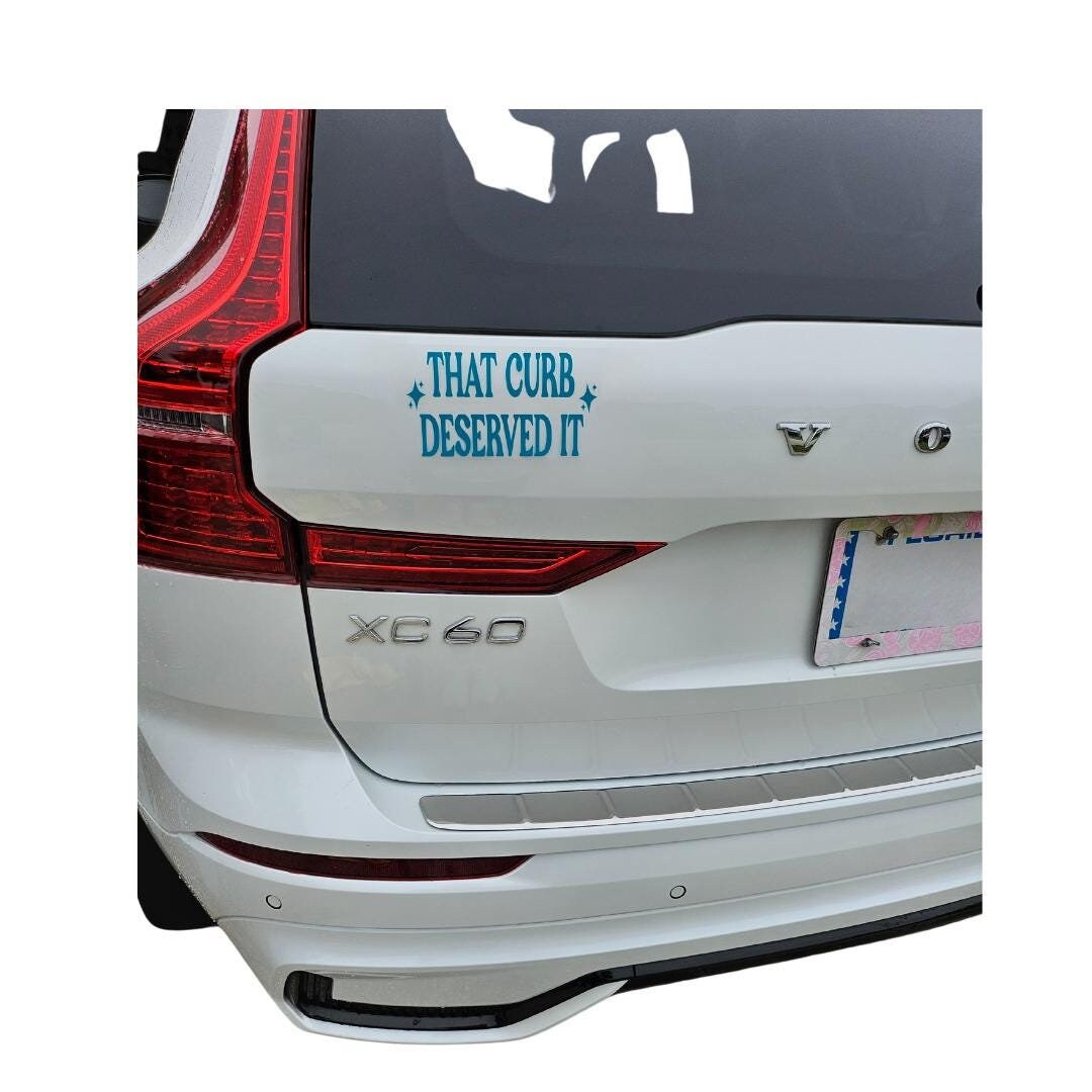 Funny Car Decal 'that Curb Deserved It' Vinyl Sticker for Vehicles ...
