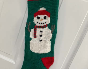 PDF Pattern Only Hand Knitted Original Design Mrs. Snowman Christmas ...