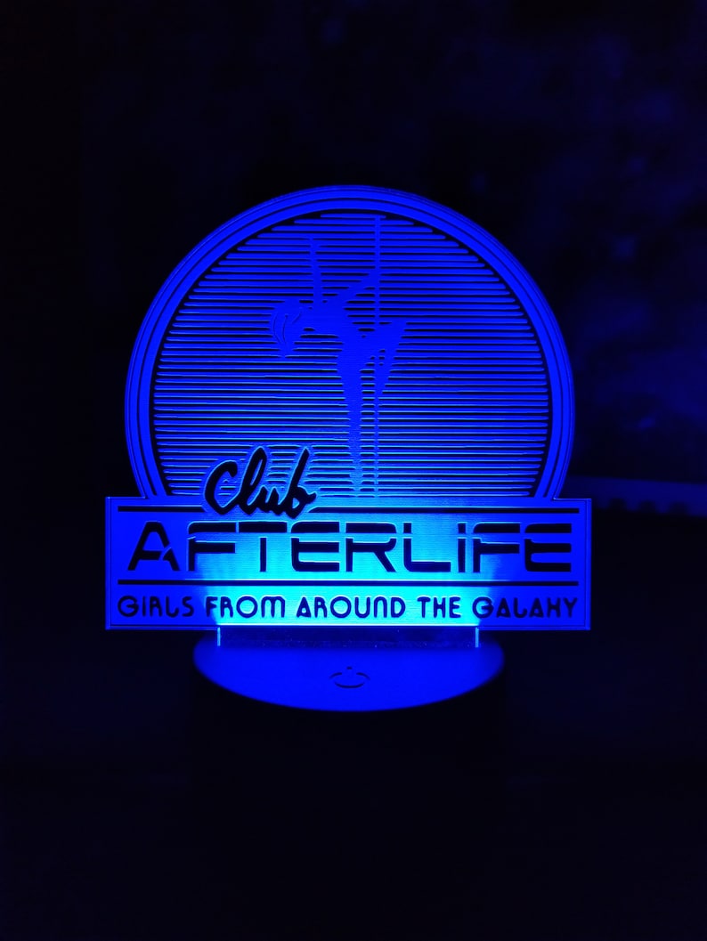 Afterlife Club Logo Desk LED Light | Mass Effect Inspired | Gift for ...