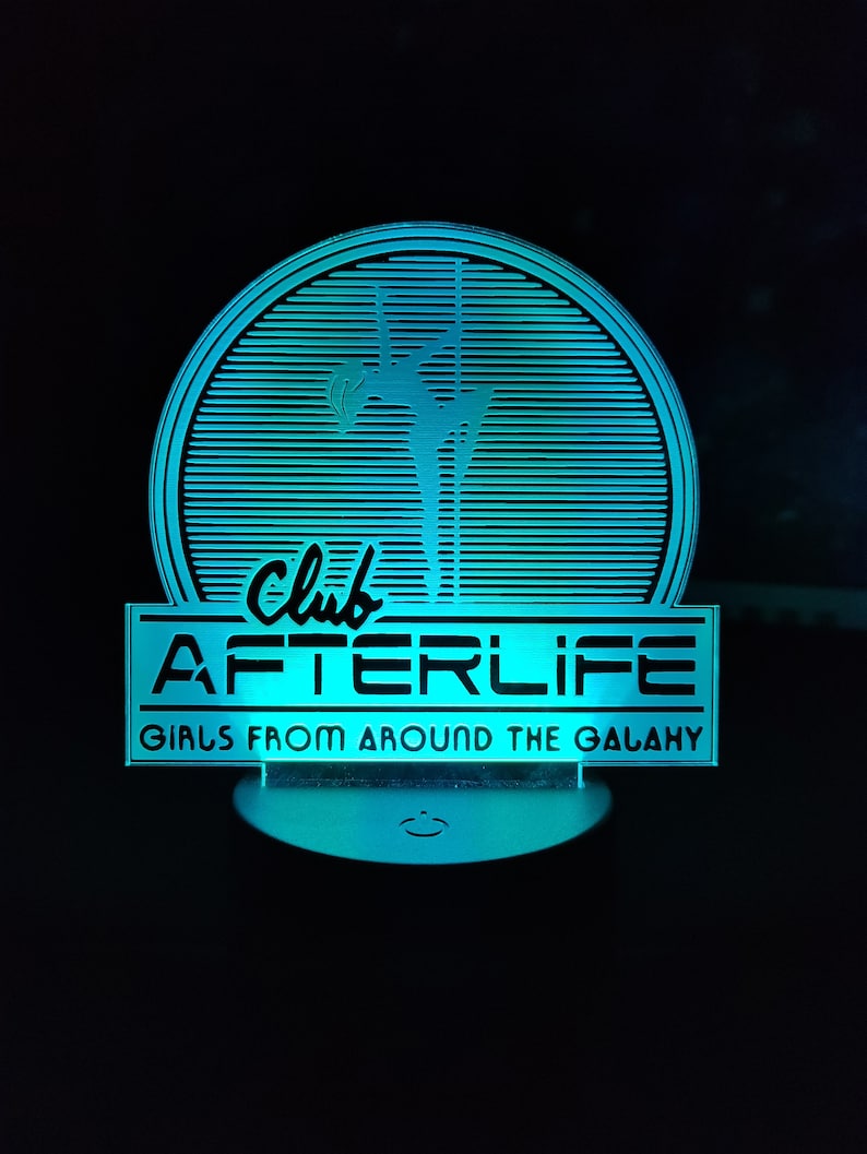 Afterlife Club Logo Desk LED Light | Mass Effect Inspired | Gift for ...