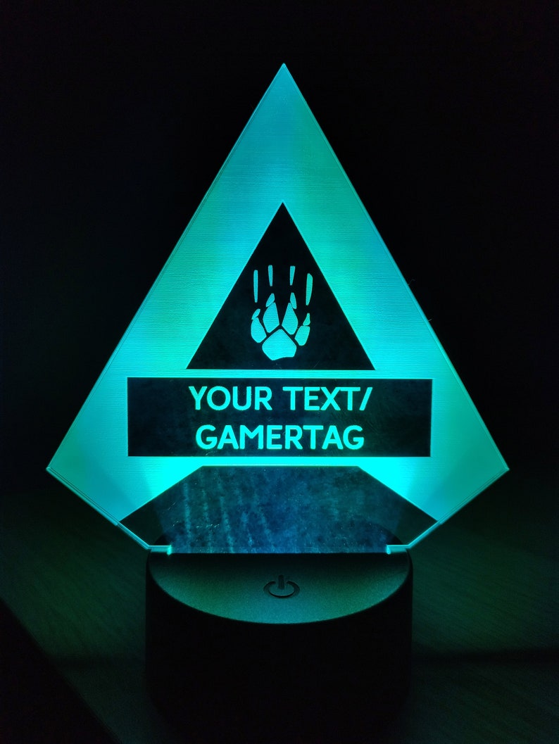 Apex Legends Inspired Desk LED Light With Custom Text and Ability Icon ...