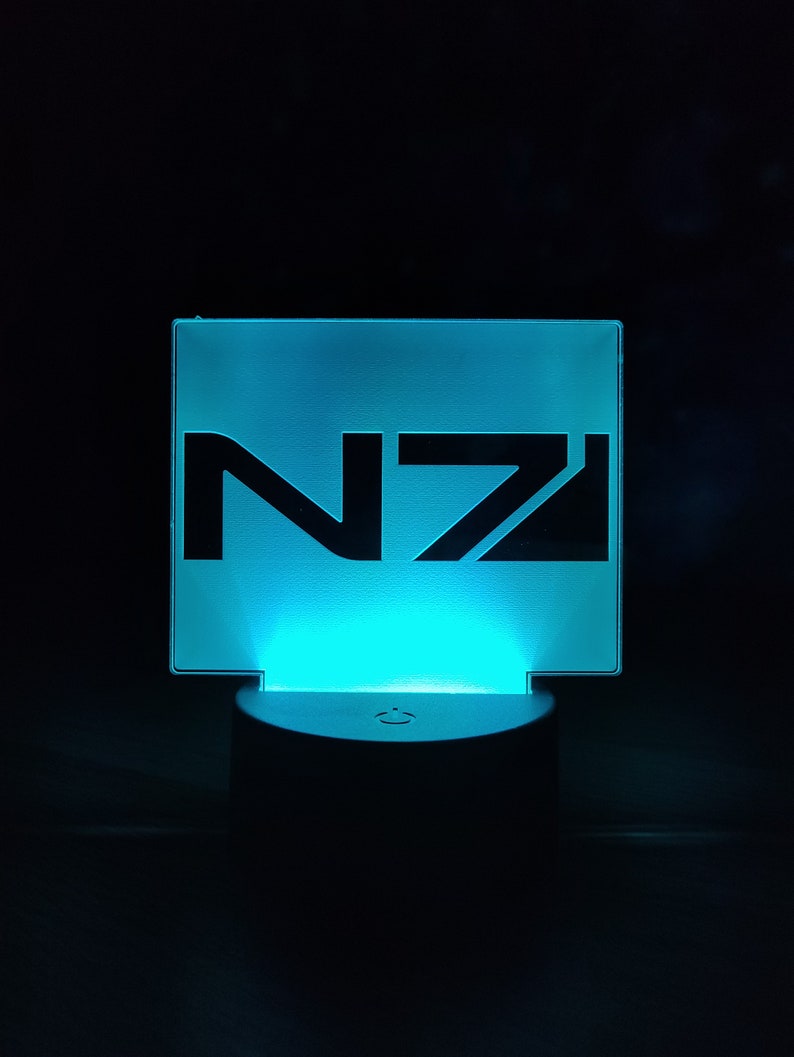 N7 Logo Desk LED Light | Mass Effect Inspired | Gift for Fans ...