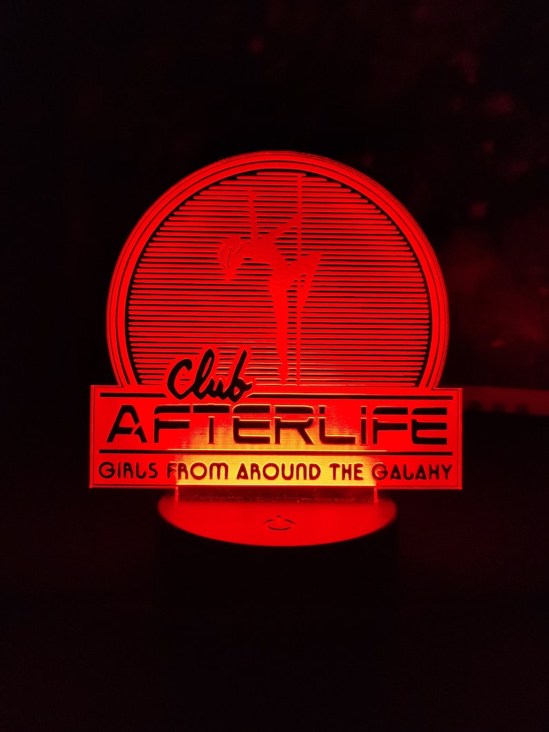 Afterlife Club Logo Desk LED Light | Mass Effect Inspired | Gift for ...