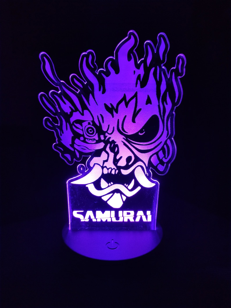 Cyberpunk 2077 Samurai Logo Desk Bedside LED Light Gift for Fans ...
