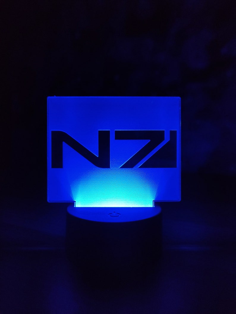N7 Logo Desk LED Light | Mass Effect Inspired | Gift for Fans ...