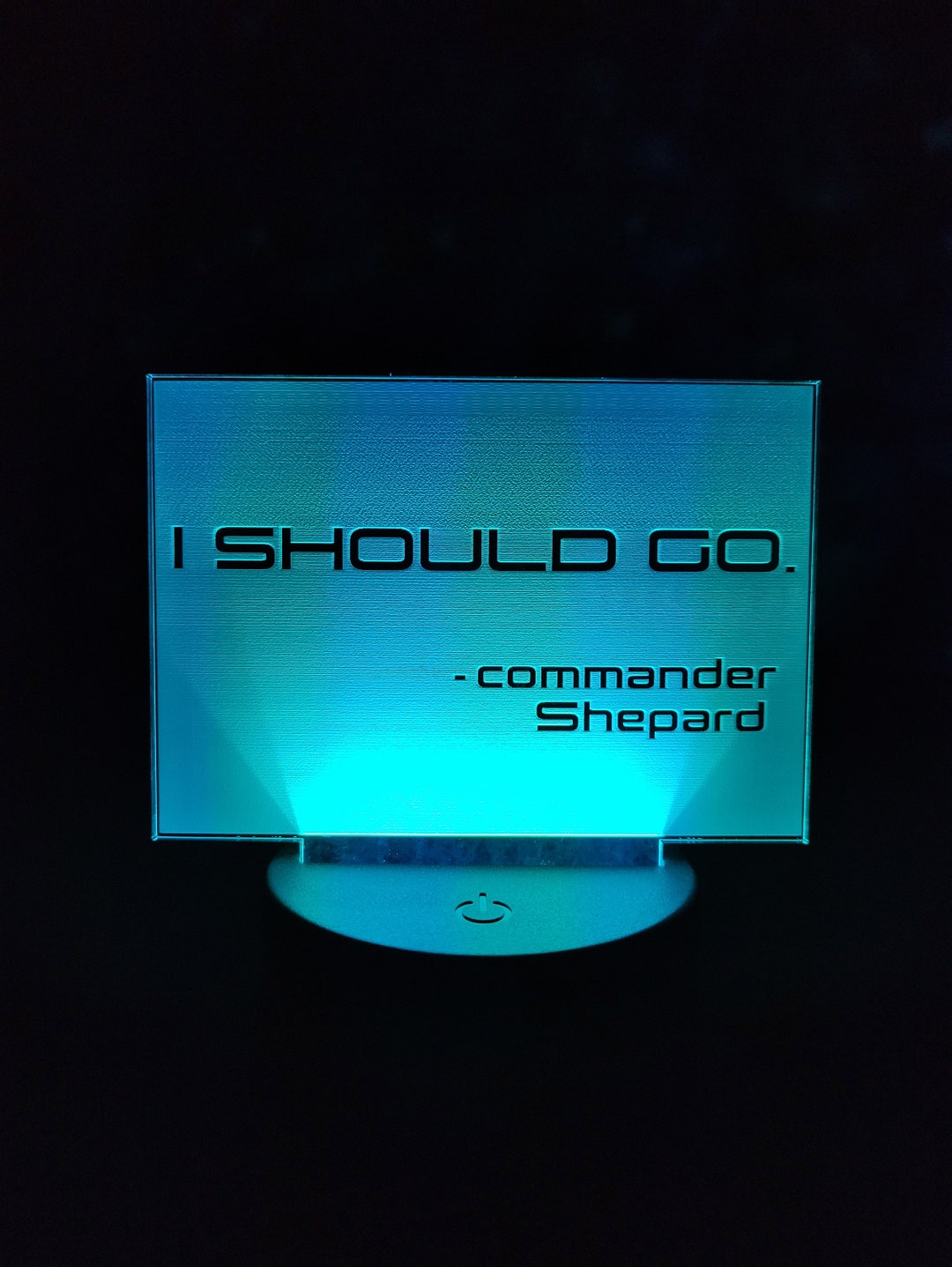 I Should Go Desk LED Light | Mass Effect Inspired | Gift for Fans ...