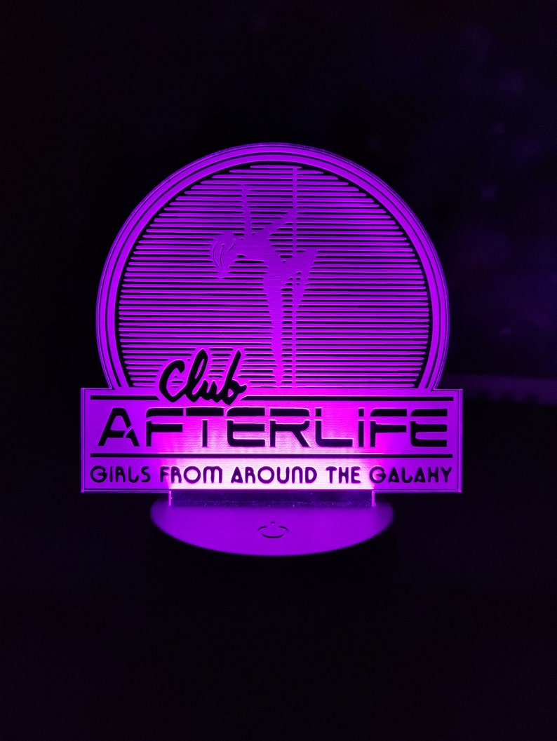 Afterlife Club Logo Desk LED Light | Mass Effect Inspired | Gift for ...