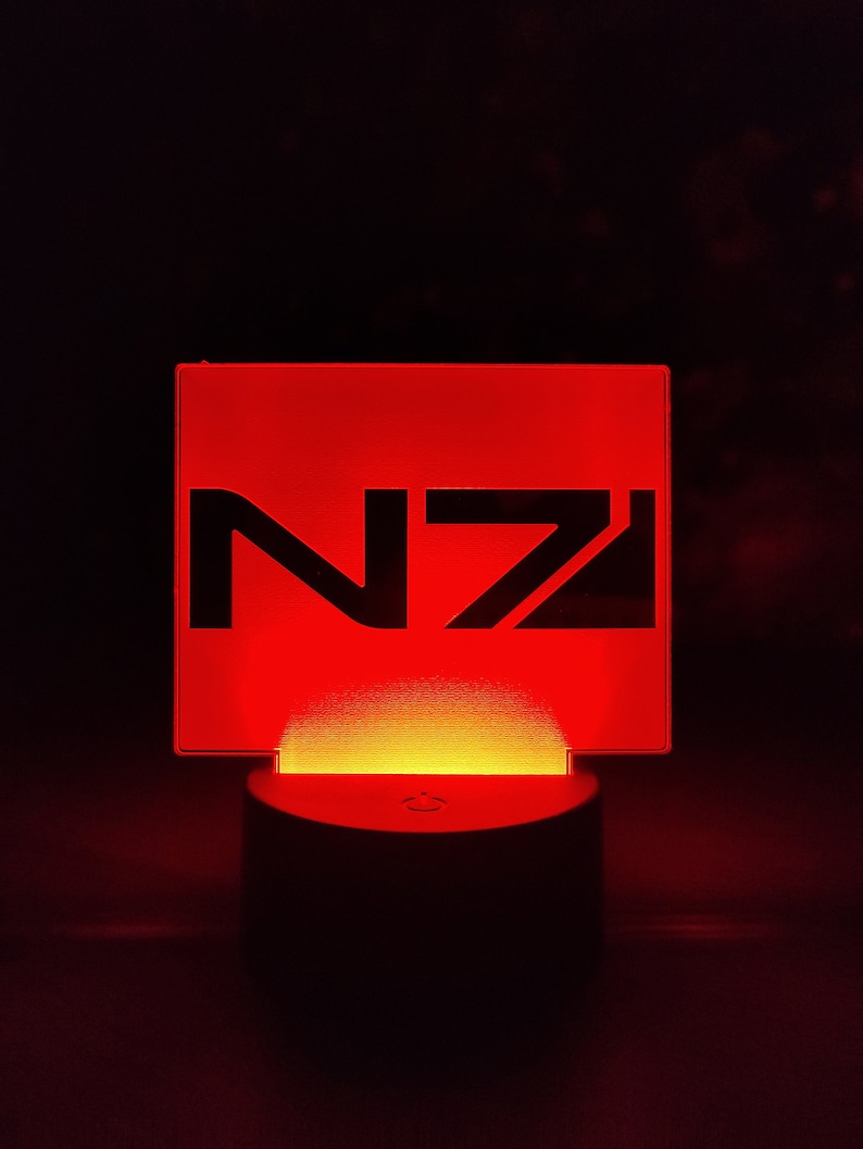 N7 Logo Desk LED Light | Mass Effect Inspired | Gift for Fans ...