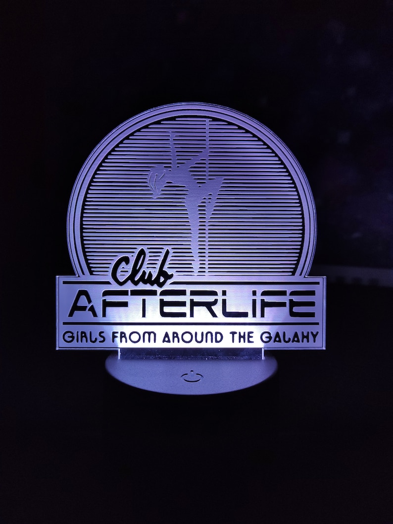 Afterlife Club Logo Desk LED Light | Mass Effect Inspired | Gift for ...