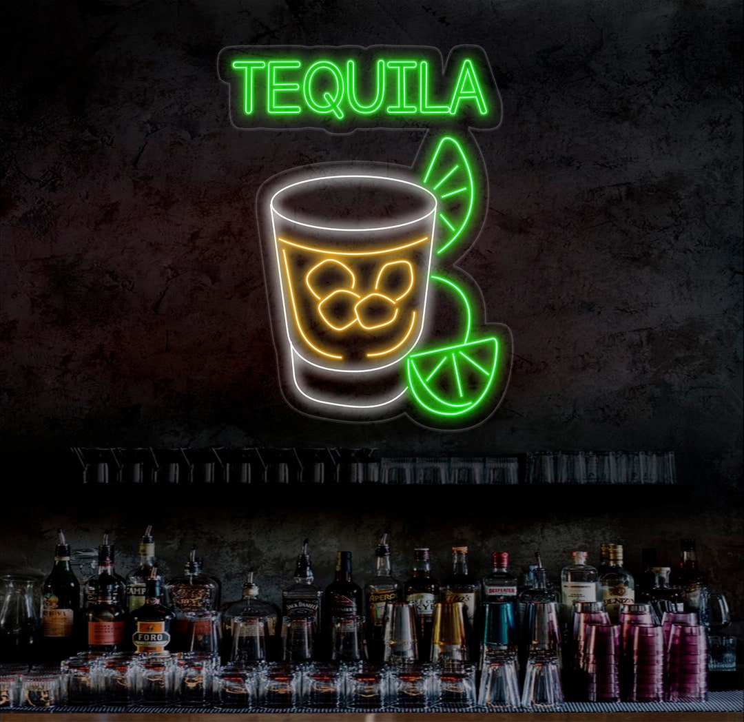 Tequila Neon Sign, Tequila Led Light, Tequila Bar Decor, Bar Neon Sign ...