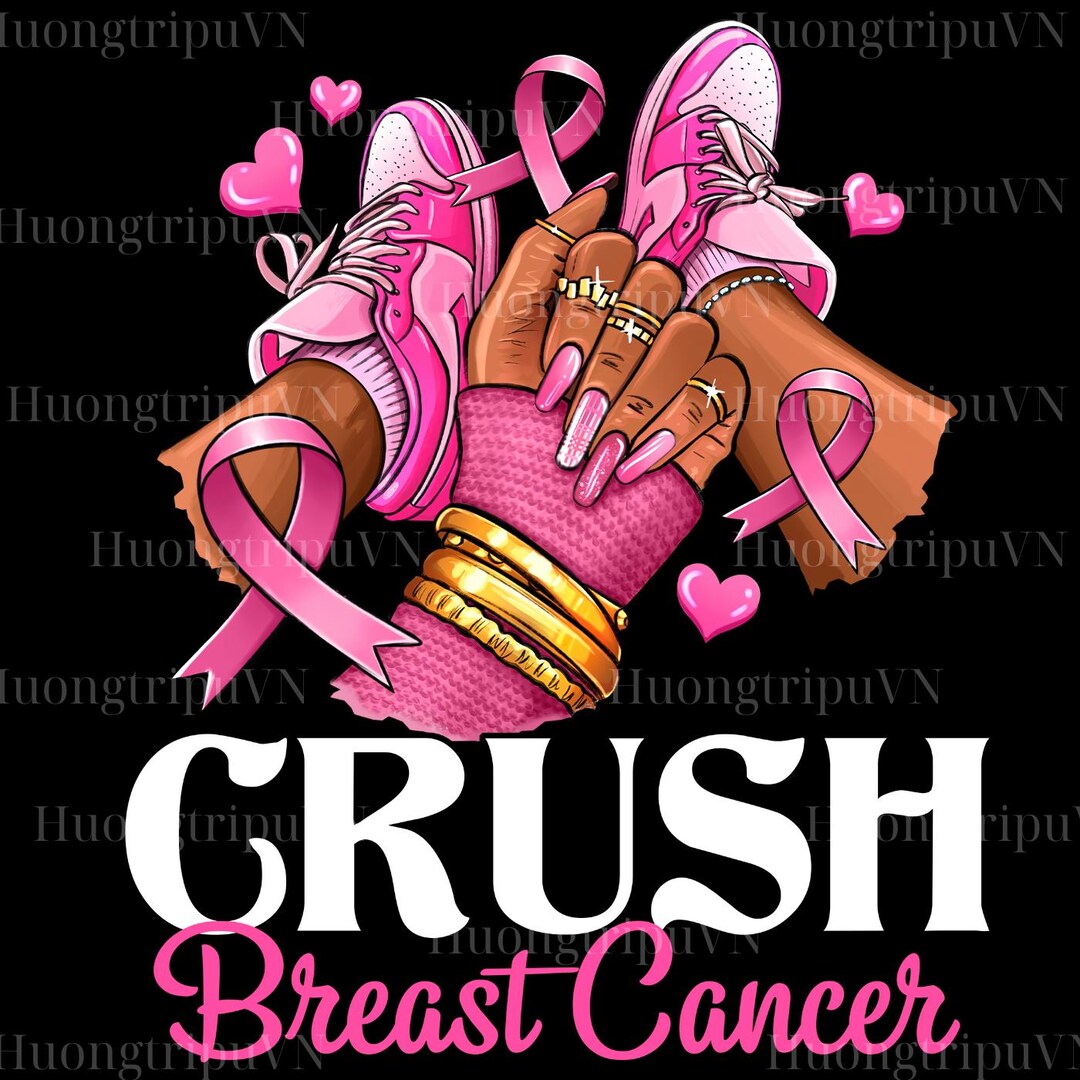 Crush Breast Cancer Png Sublimation Design Download, Cancer Ribbon Png ...