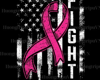 Back the Pink American Flag Svg, Fight Breast Cancer Svg, Breast Cancer ...