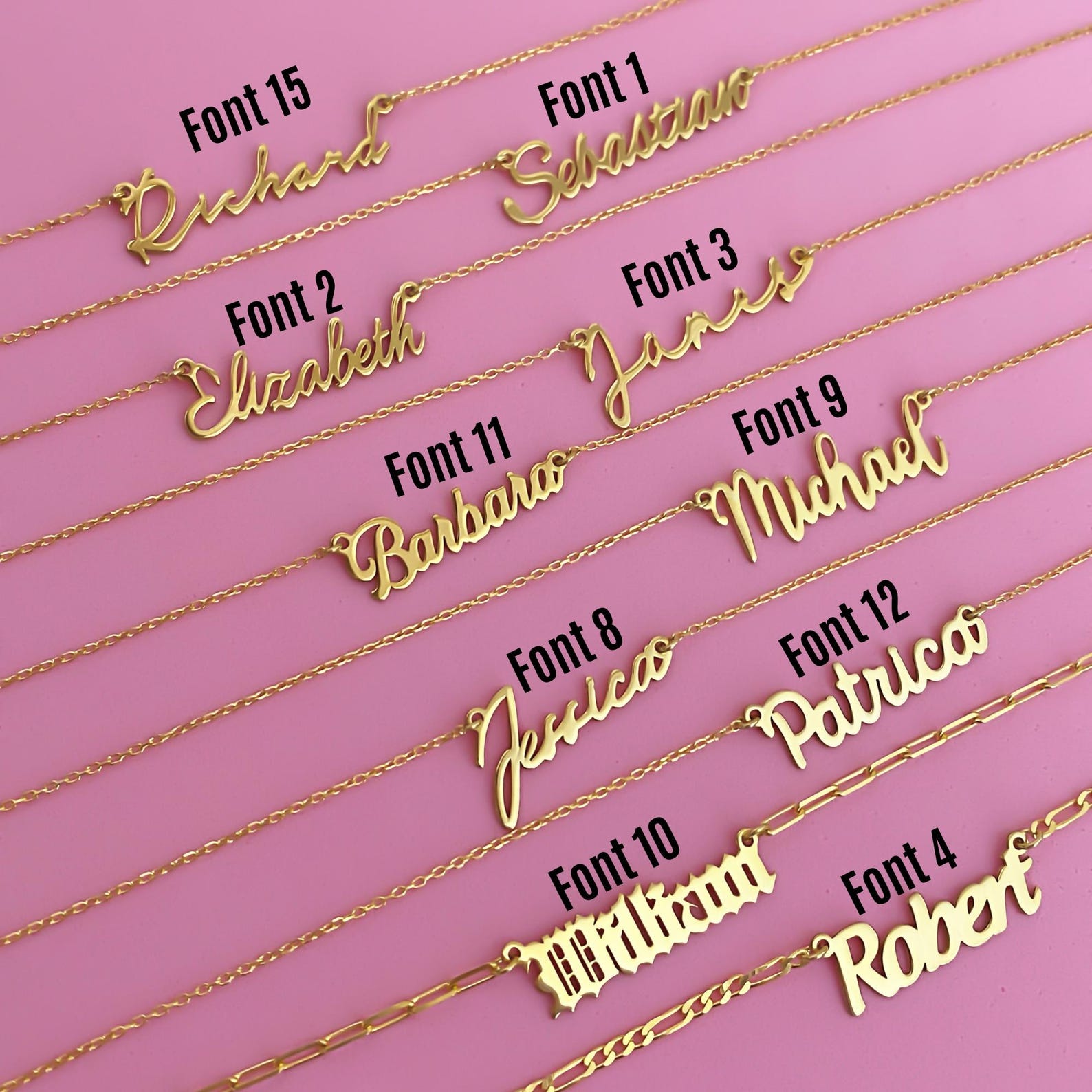 Personalized Sterling Silver Name Necklace: Custom Dainty Nameplate - Etsy