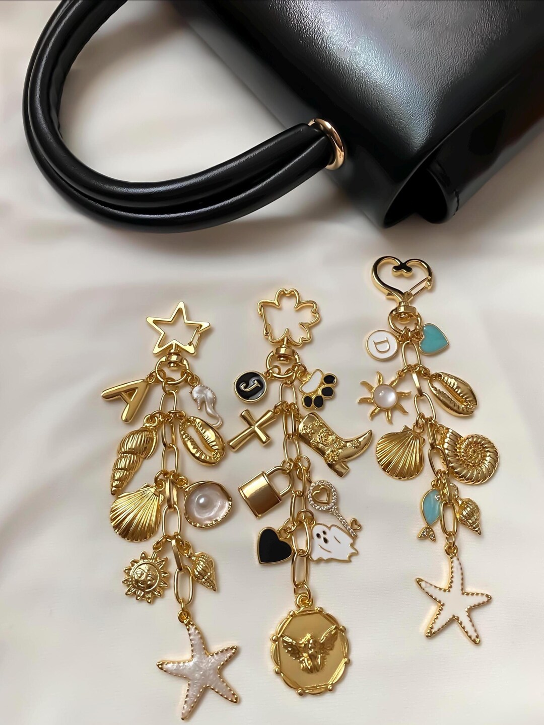 Personalized Bag Charm Keychain,gold Bag Purse Charm,keychain Charm ...
