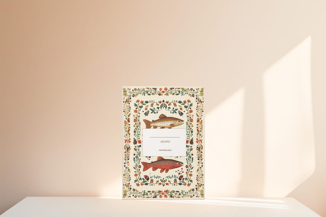 Recipe Book Hardcover Food Journal Fish Seafood Stationary Food ...