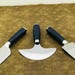 5 Piece Leather Knives Set, Half Moon Knives. Hand Forged, Knives ...