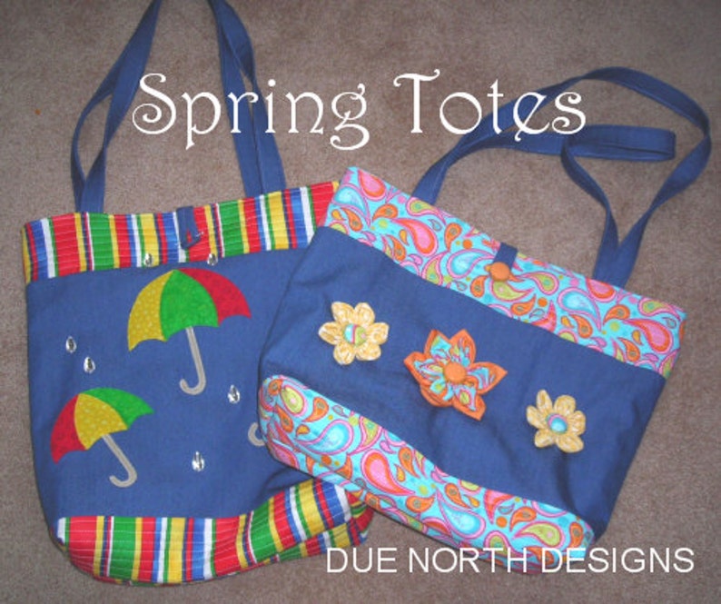 Spring Totes PDF Pattern - Etsy