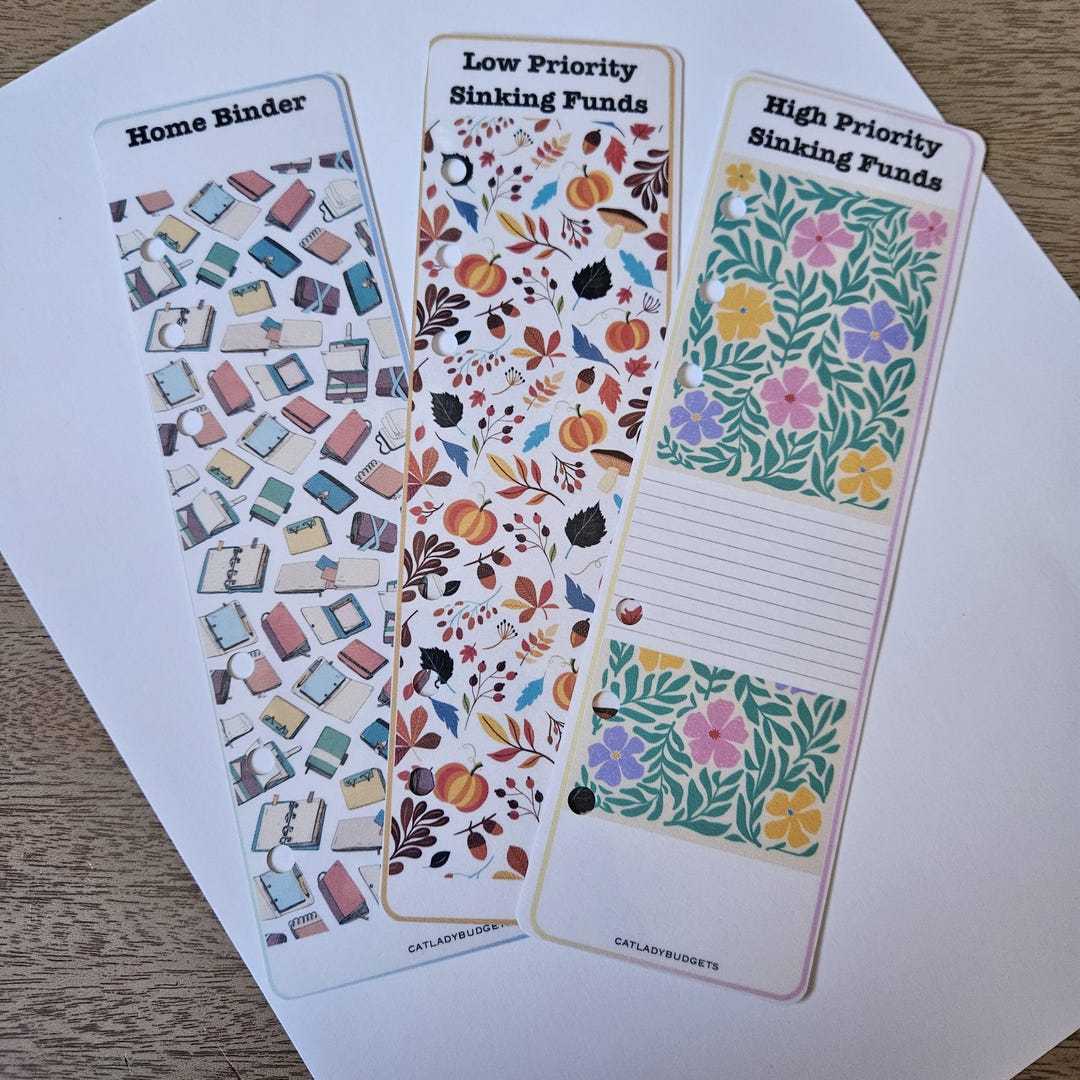 Binder Bookmarks You Pick Design and Heading - Etsy