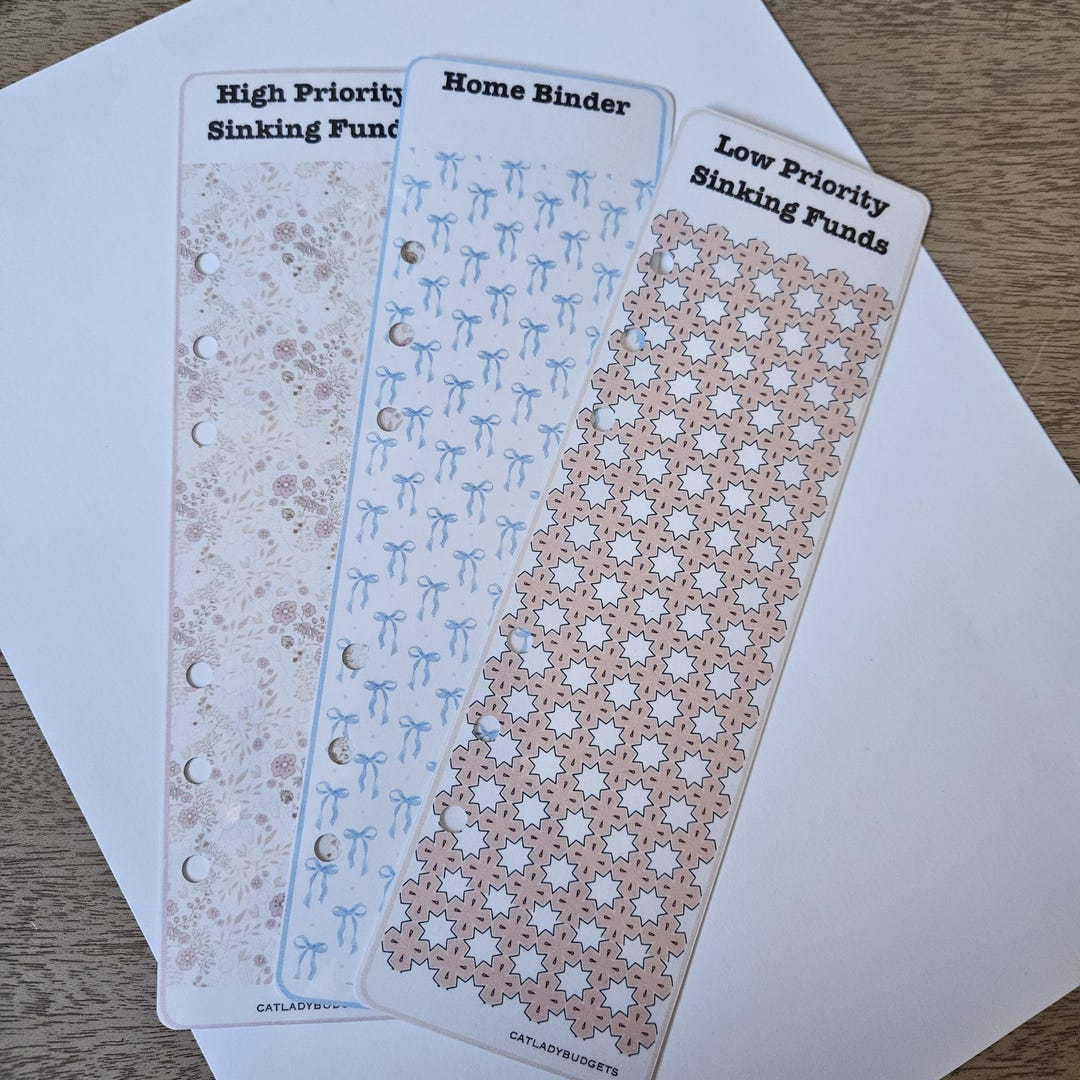 Binder Bookmarks Set of 3 - Etsy