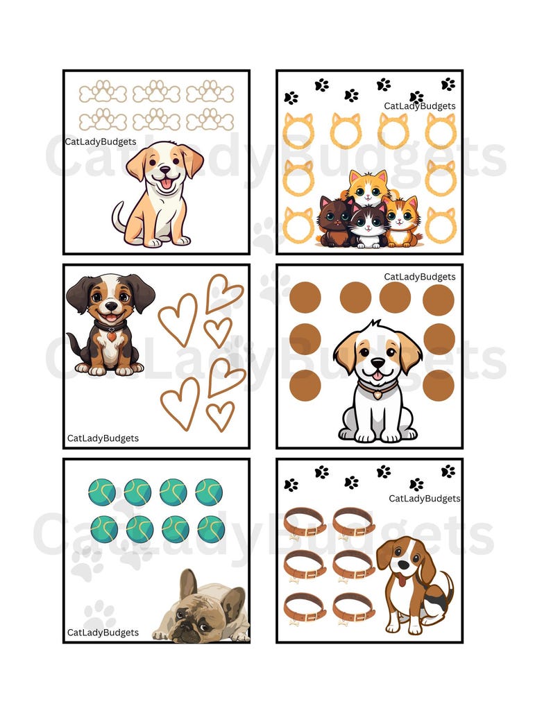 Must Love Dogs and Cats Micro Mini Savings Challenges - Etsy