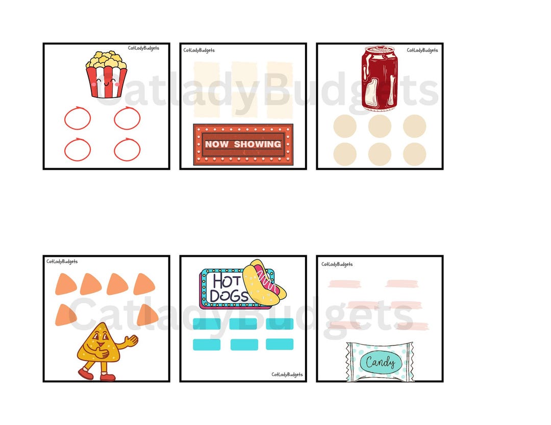 Movie Theater Themed Micro Mini Savings Challenges - Etsy