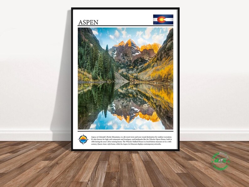 Aspen Colorado | Mountain Landscape Poster | Scenic Wall Art | Aspen ...
