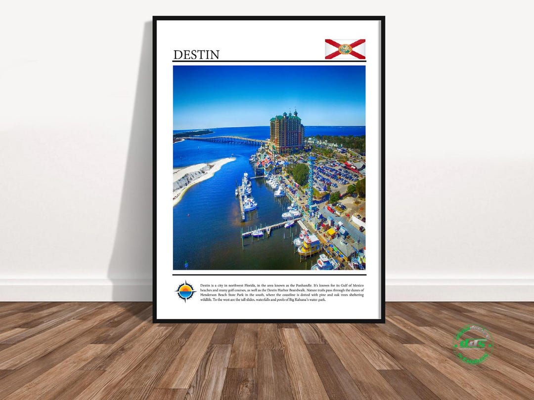 Destin Florida Poster Print | Tropical Paradise Wall Art |coastal Beach ...
