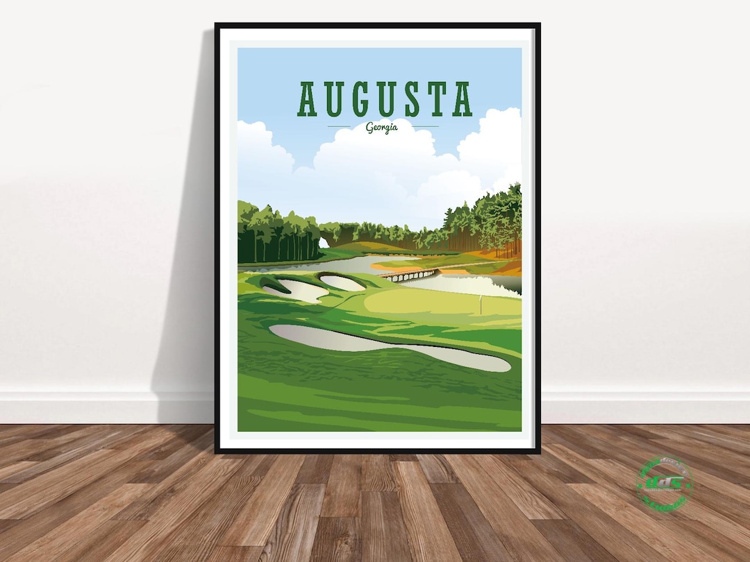 Augusta National Golf Course Print - Classic Golf Poster, Father's Day ...