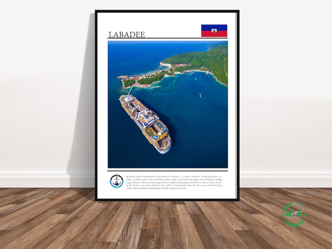 Labadee Haiti Travel Print - Coastal Paradise Art Poster, Beach Decor ...