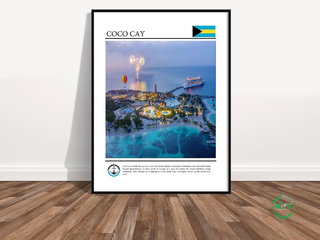 Coco Cay Poster Print | Tropical Island Paradise Wall Art | Coast Beach ...