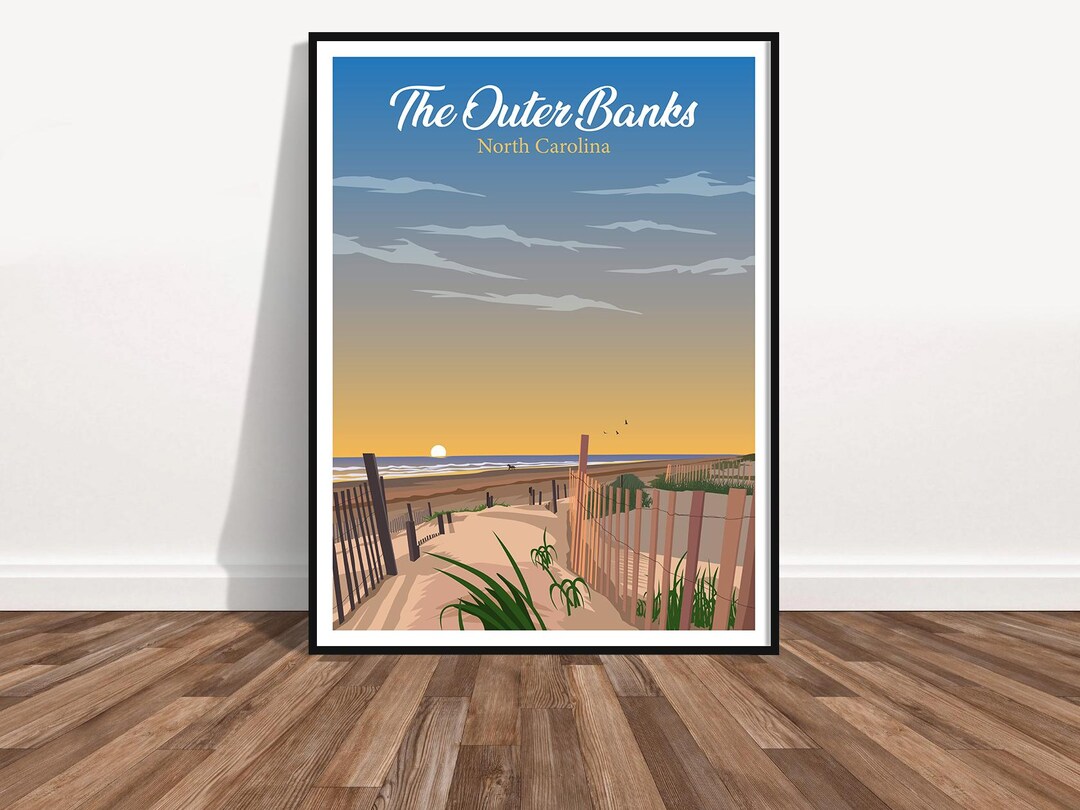 Outer Banks, North Carolina Print - Coastal Wall Art, Beach House Decor ...