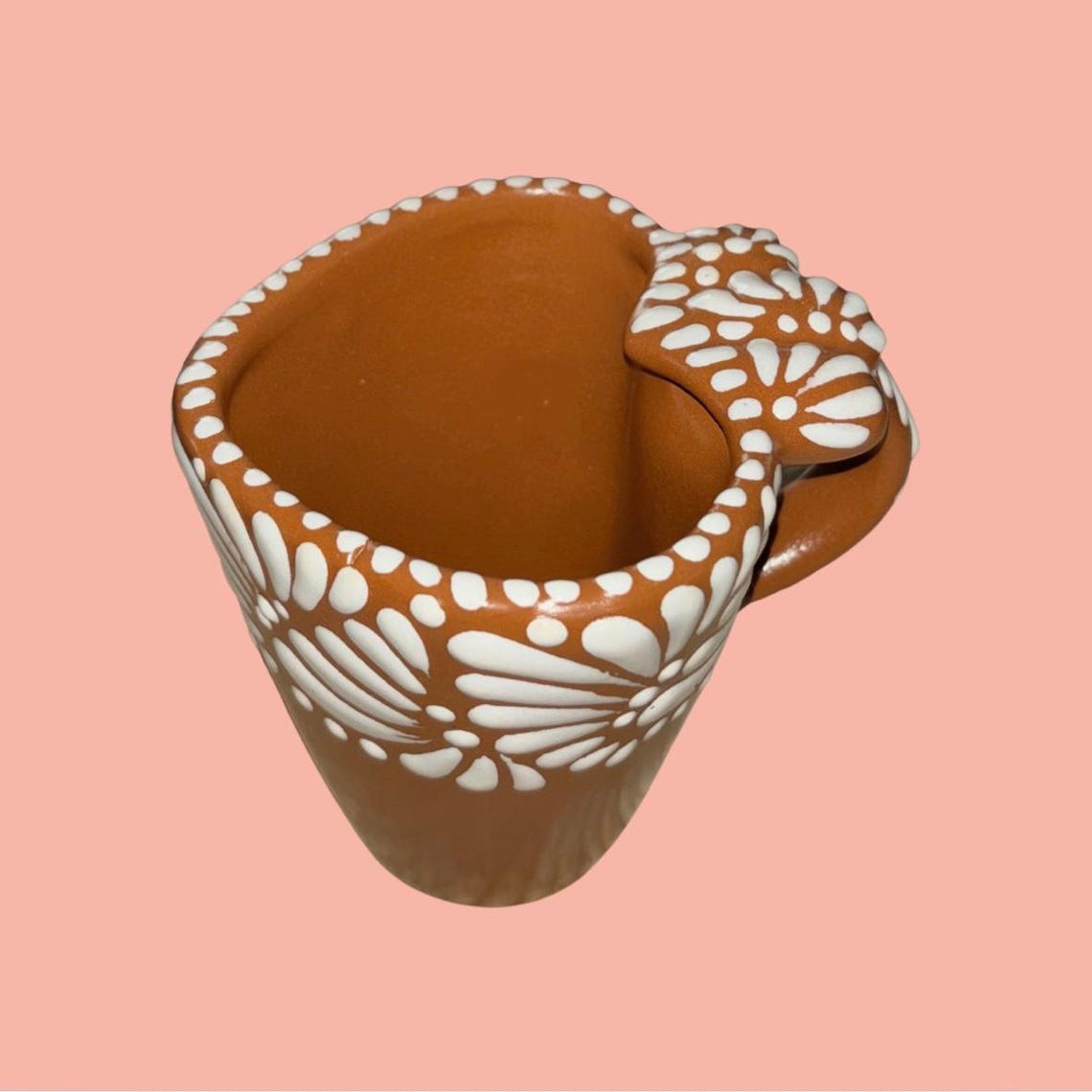Authentic Mexican Heart Shaped Barro Mug / Taza De Barro Con Forma De ...