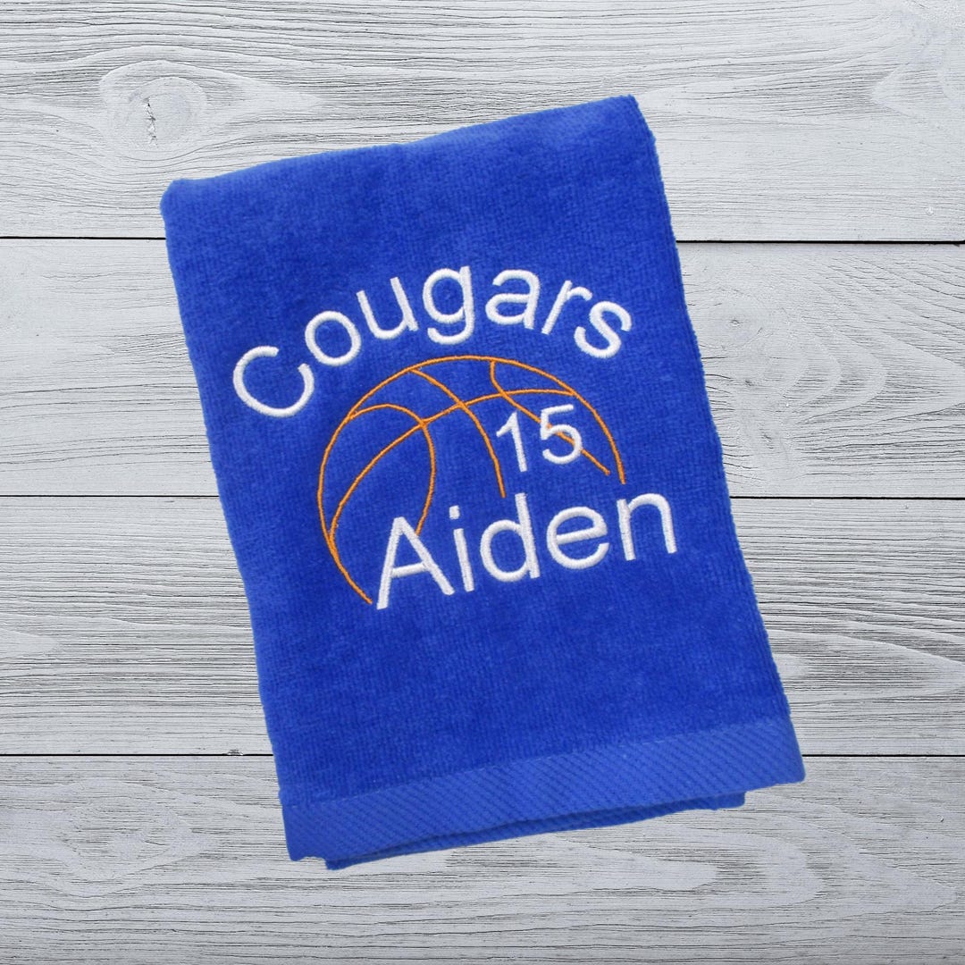 Personalized Basketball Towel, Embroidered Team Gift - Etsy