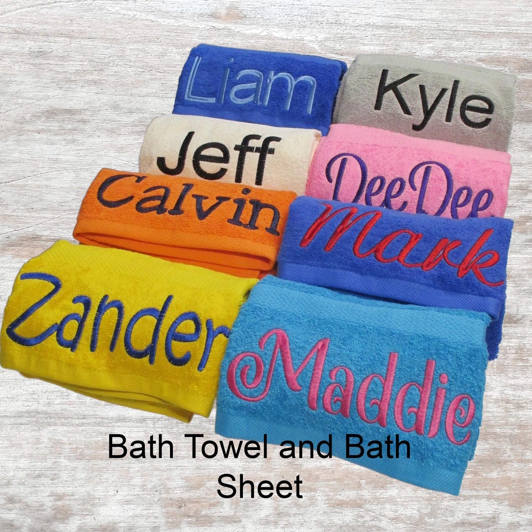 Personalized Bath Towels, Custom Name Towel -personalized Gift ...