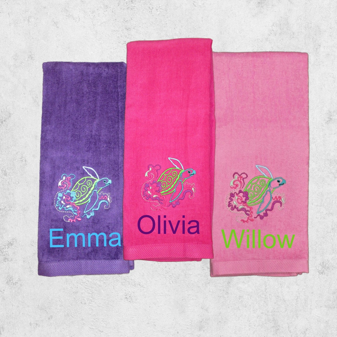 Cute Sea Turtle Hand Towel With Free Personalization - A Must-have for ...