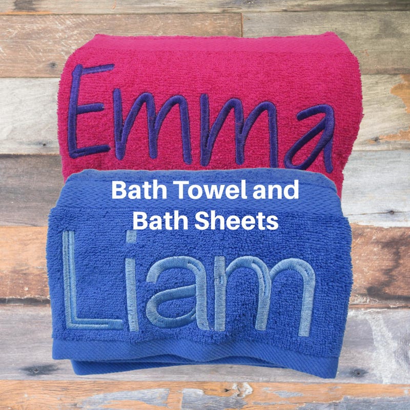 Monogrammed Bath Towels - Etsy