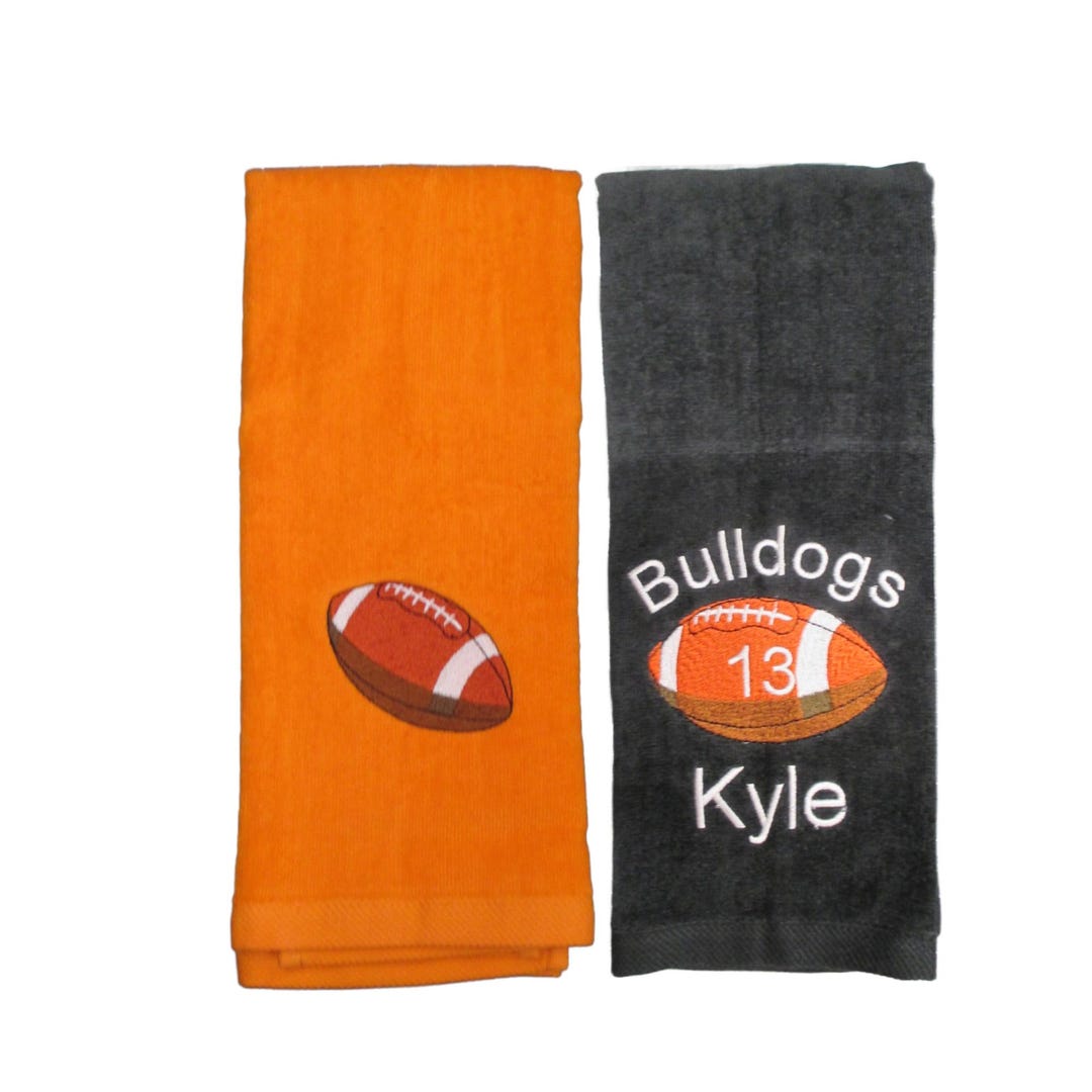 Personalized Embroidered Football Towel: Team Gift - Etsy