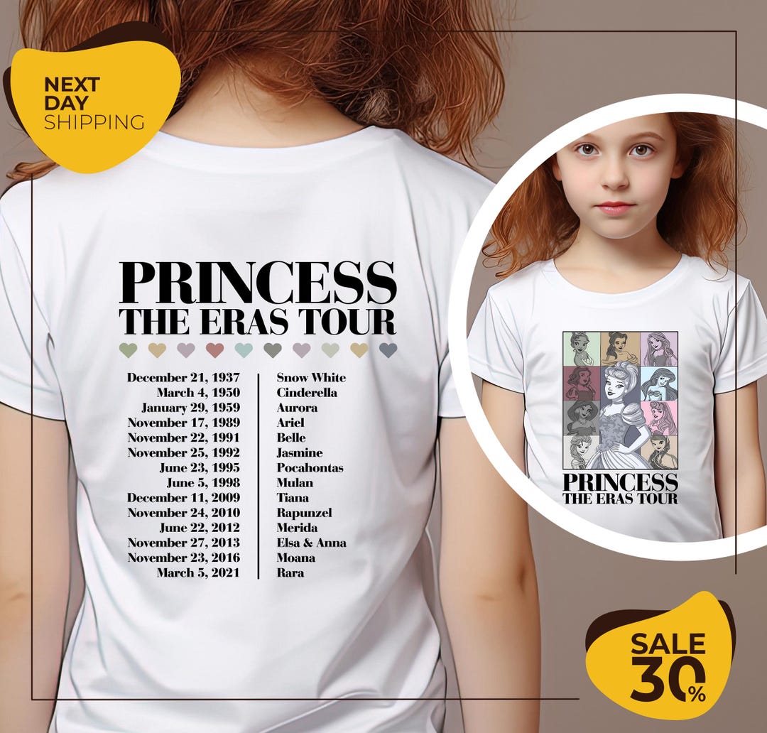 Princess Eras Tour Shirt Disney Princess Tour Tee Disney Princess ...